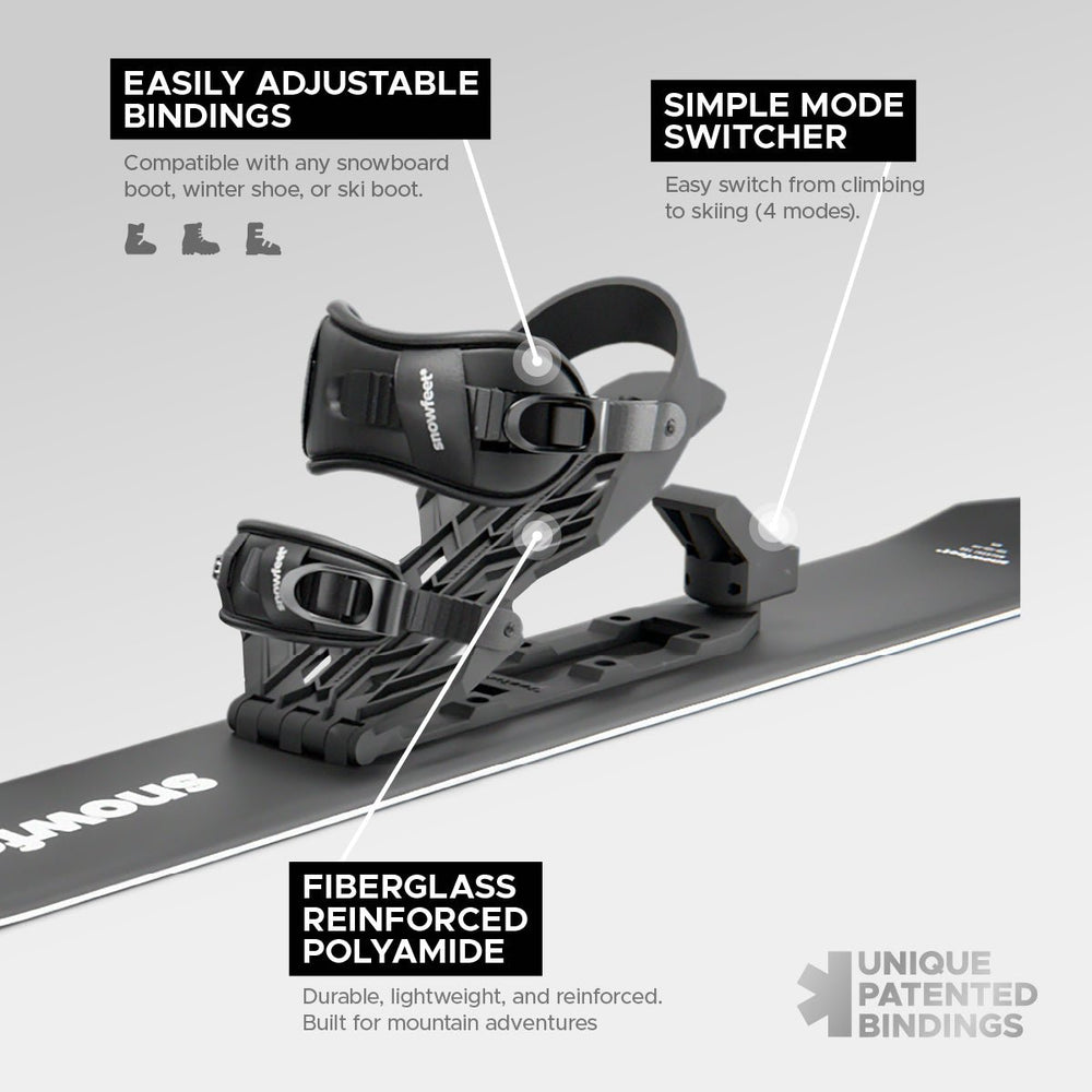 Snowfeet* WALKSKI Backcountry Touring Skis | 100 CM